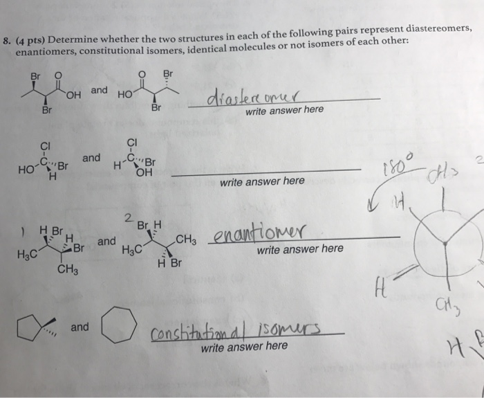 Solved I want to say the second one is an identical molecule | Chegg.com