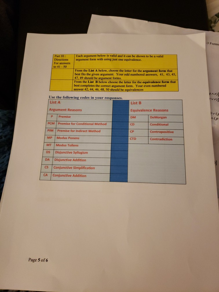 Solved 3 Form Each argument below is valid and it can be | Chegg.com