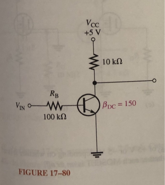 Solved 7. Determine Ic(at) for the transistor in Figure | Chegg.com