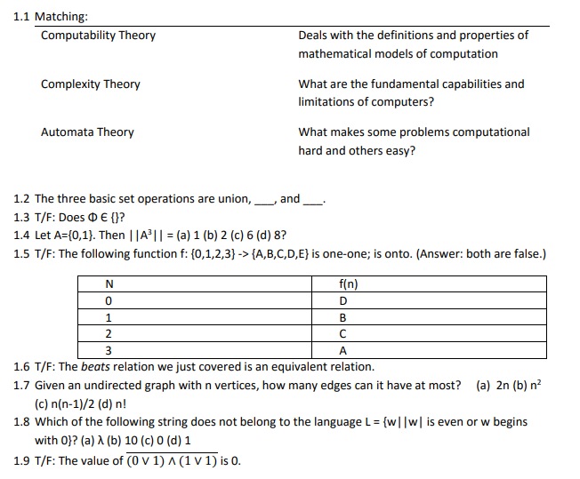 Solved 11 Matching Computability Theory Deals With The