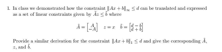 00 1. In class we demonstrated how the constraint || | Chegg.com