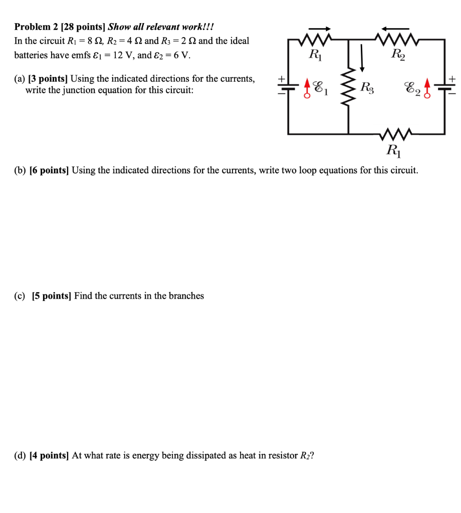 Solved Problem 2 [28 points] Show all relevant work!!! In | Chegg.com