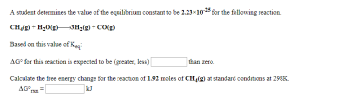 Solved A student determines the value of the equilibrium | Chegg.com