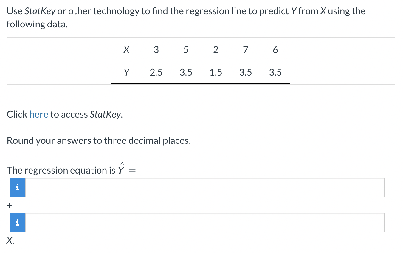 Solved Use StatKey or other technology to find the | Chegg.com