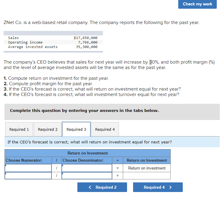 Solved ZNet Co. is a web-based retail company. The company | Chegg.com
