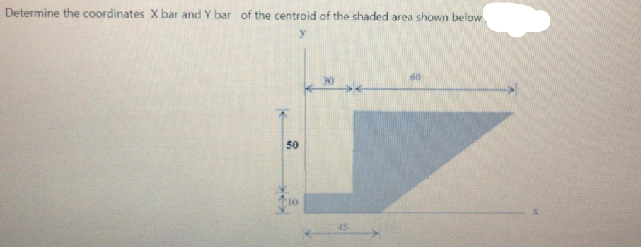 Solved Determine the coordinates X bar and Y bar of the | Chegg.com