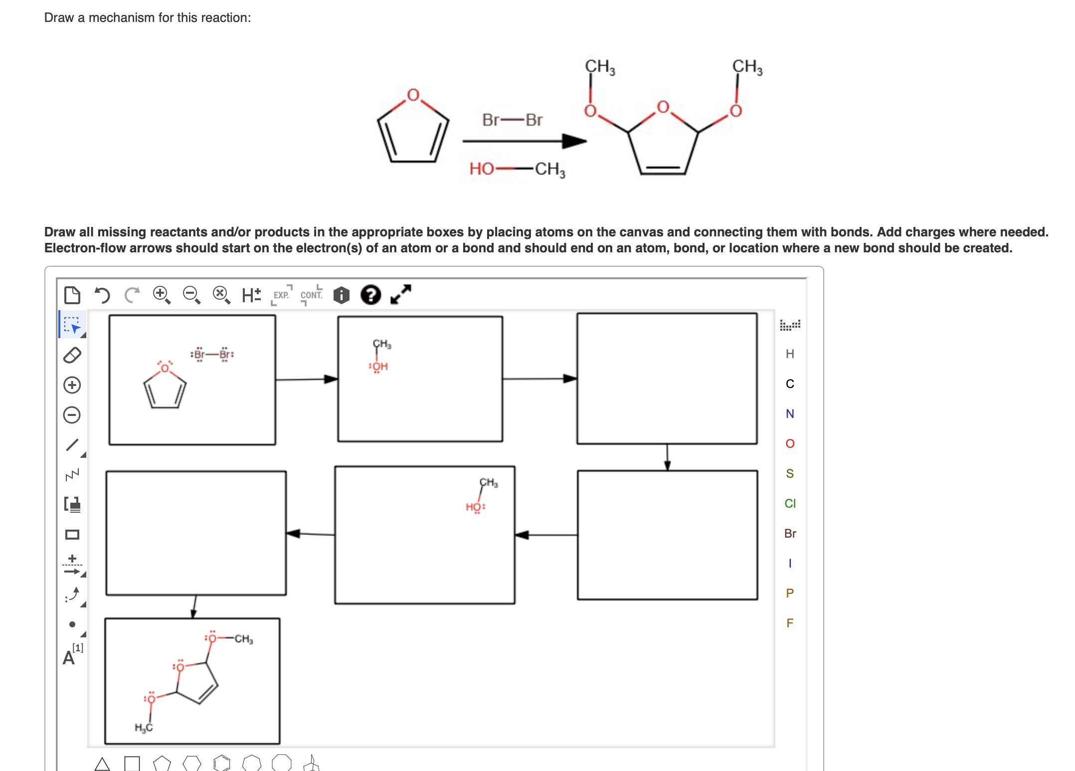 Solved Draw all missing reactants and/or products in the | Chegg.com