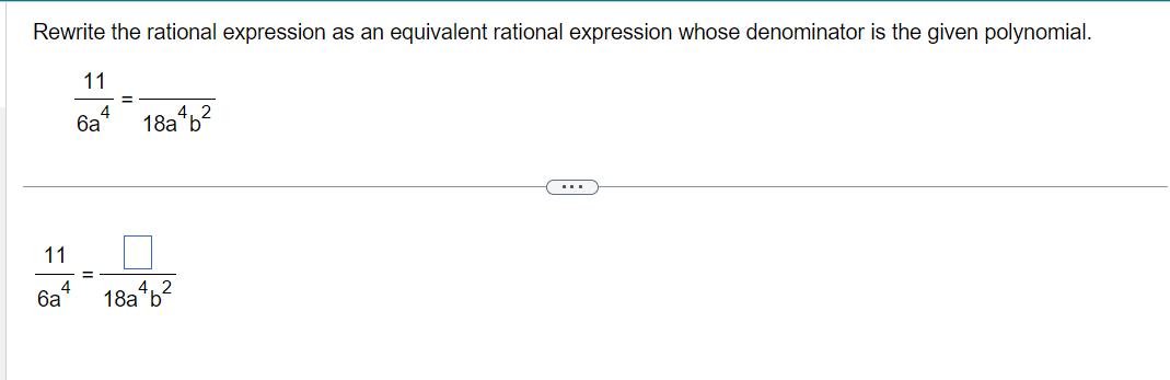 Solved Rewrite The Rational Expression As An Equivalent