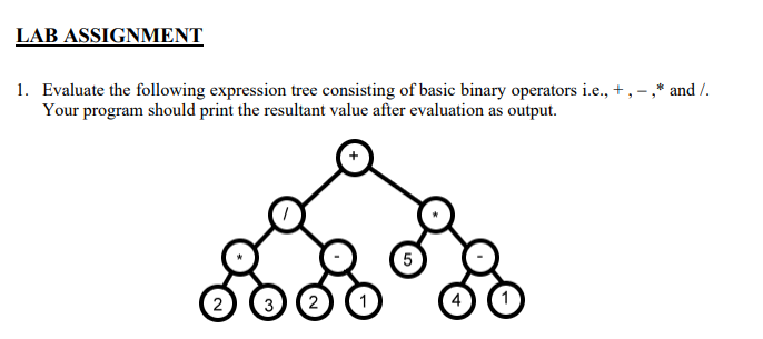 Solved LAB ASSIGNMENT 1. Evaluate the following expression | Chegg.com