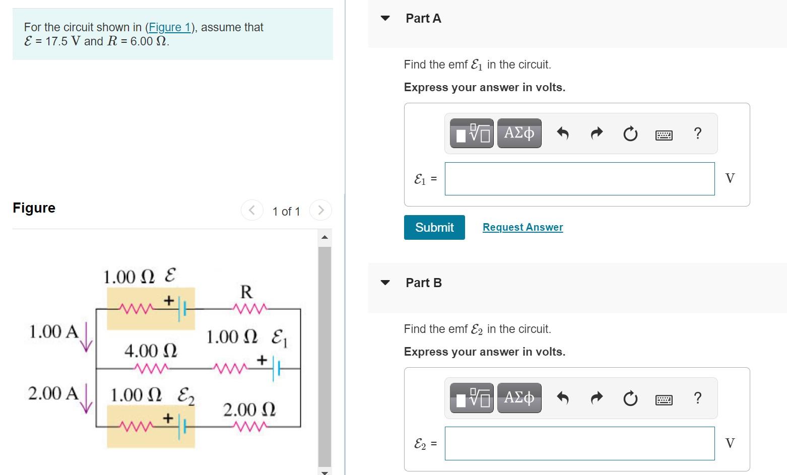 Solved Part A For the circuit shown in (Figure 1), assume | Chegg.com