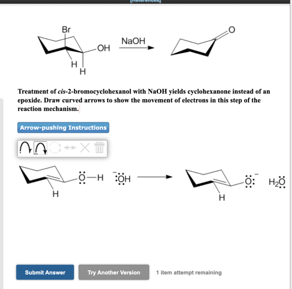 Solved Line Br NaOH ОН H H Treatment of | Chegg.com