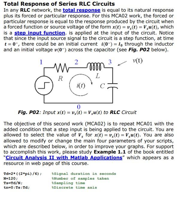 Solved Total Response of Series RLC Circuits In any RLC | Chegg.com