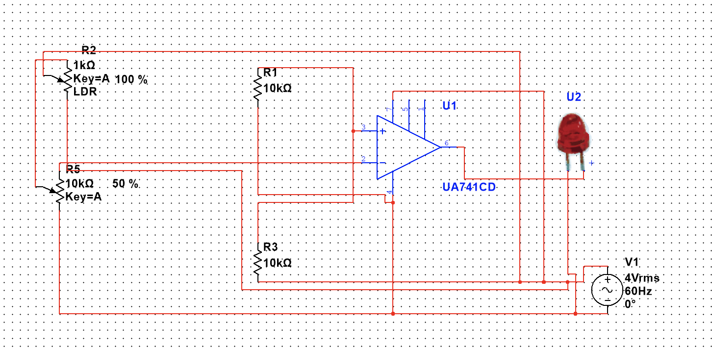 Solved lok 8 LDR UA 741 3 6. Ledlight 4 5 + Yol lod A B Tabi | Chegg.com