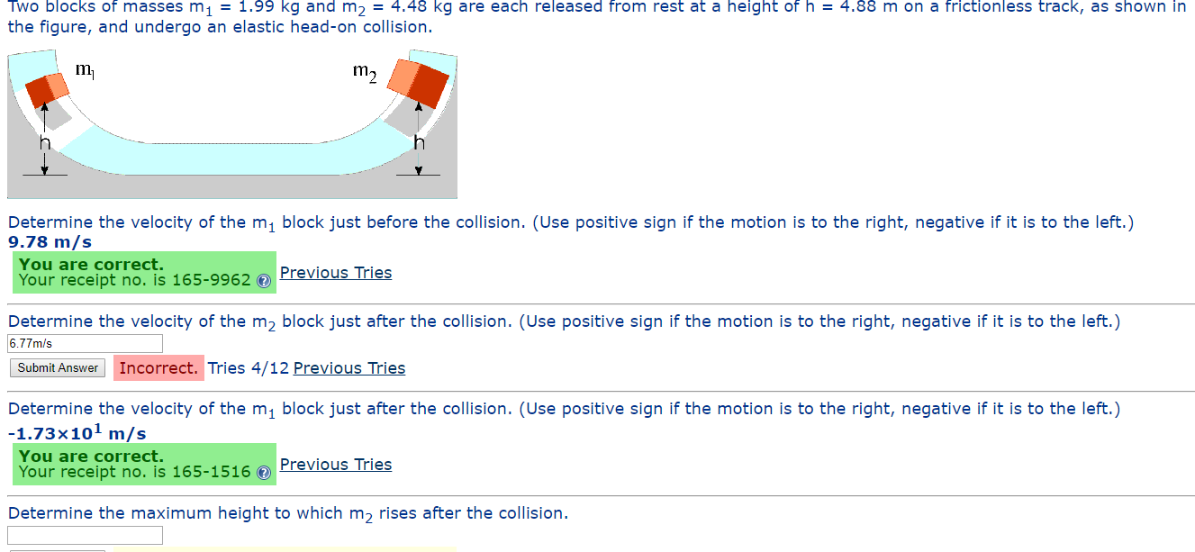 Solved - Determine the velocity of m2 just after the | Chegg.com