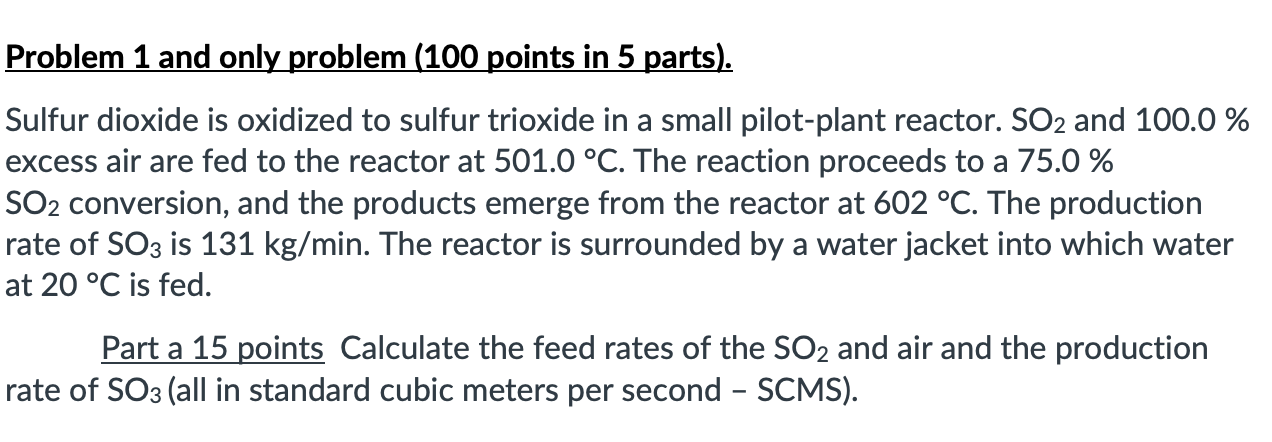 Solved Problem 1 and only problem (100 points in 5 parts). | Chegg.com