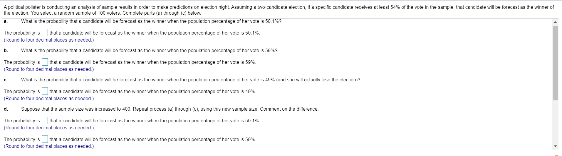 Solved A political pollster is conducting an analysis of | Chegg.com
