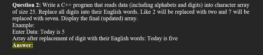 Solved Question 2: Write a C++ program that reads data | Chegg.com