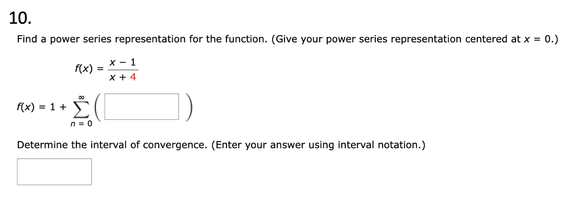 Solved Find a power series representation for the function. | Chegg.com