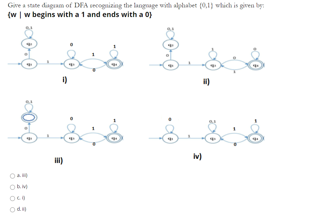 Solved Give a state diagram of DFA recognizing the language | Chegg.com