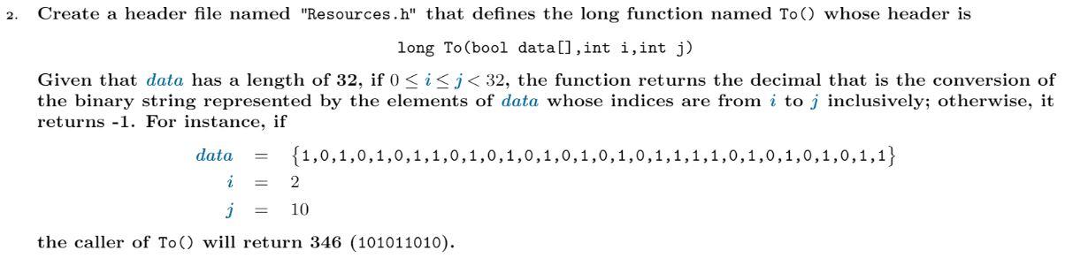 Solved 2. Create a header file named "Resources.h" that | Chegg.com