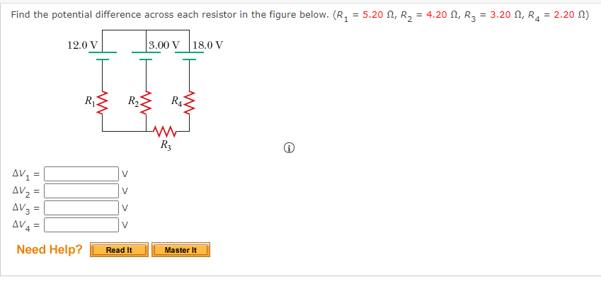 Solved Find the potential difference across each resistor in | Chegg.com