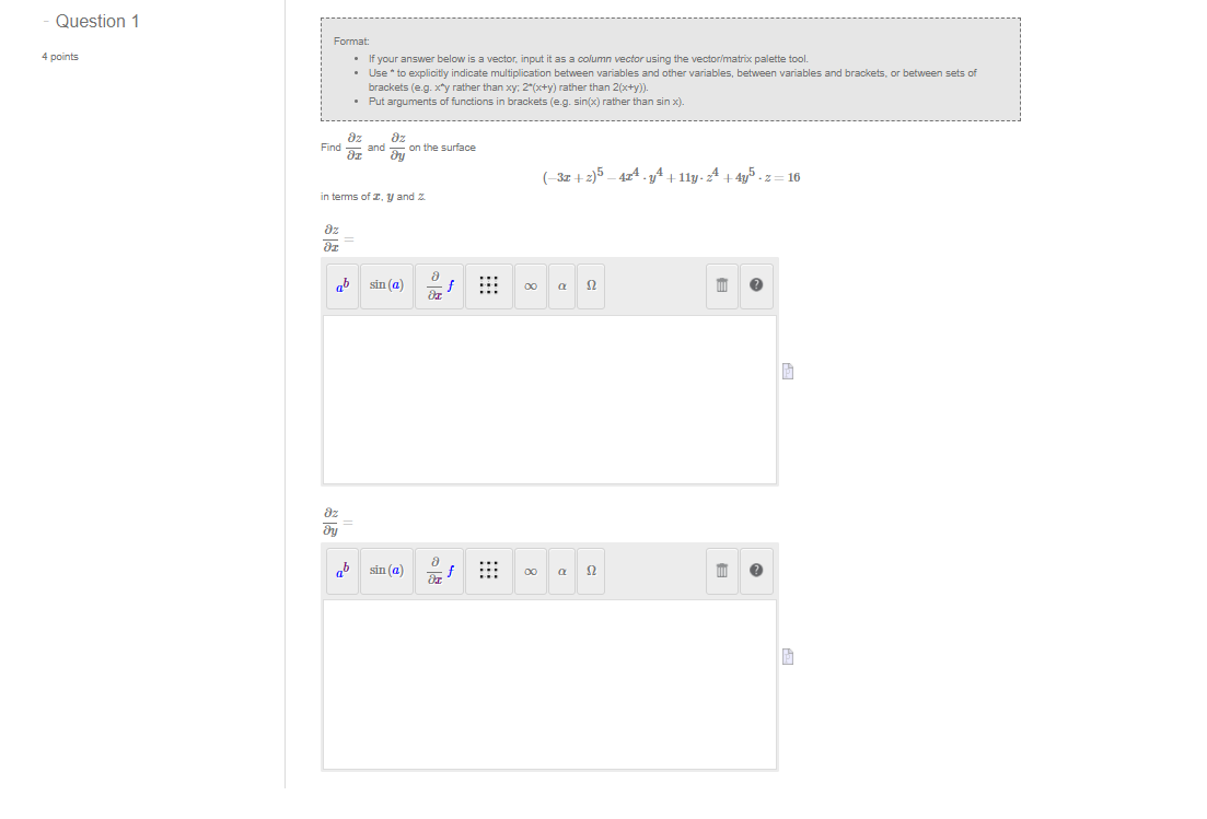 Solved Question 1 4 points Format: • If your answer below is | Chegg.com