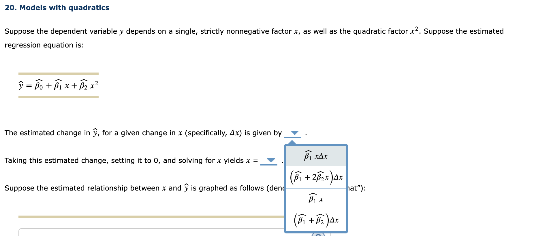 Suppose the dependent variable y depends on a single, | Chegg.com