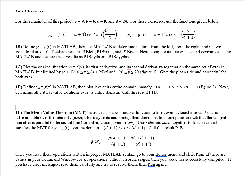 Solved For the remainder of this project, a=9,b=6,c=9, and | Chegg.com