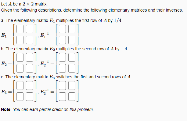 Solved Let A be a 2×2 matrix. Given the following | Chegg.com