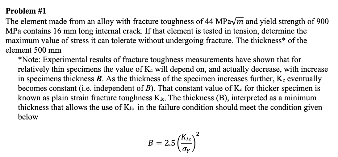 Solved Problem #1 The element made from an alloy with | Chegg.com