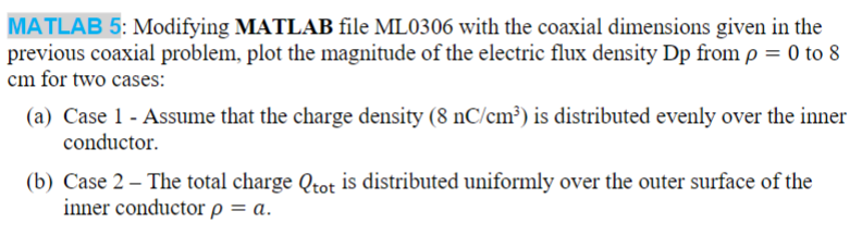 Solved MATLAB 5: Modifying MATLAB file ML0306 with the | Chegg.com