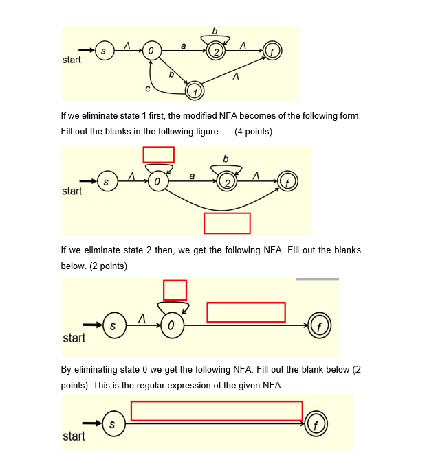 Solved To transform the following NFA to a regular | Chegg.com