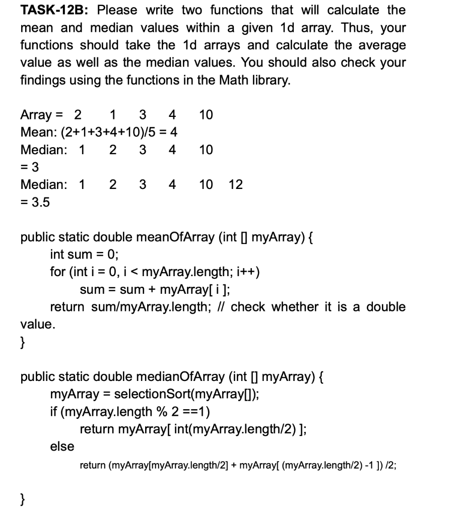 Solved TASK-12B: Please write two functions that will | Chegg.com