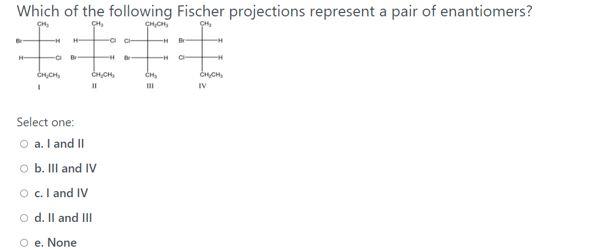 Solved Which of the following Fischer projections represent | Chegg.com