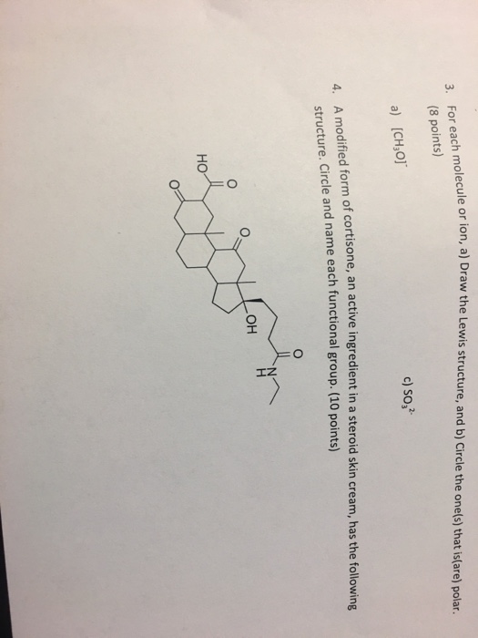 Solved 1 Draw A Lewis Structure For Each Of The Following 5836
