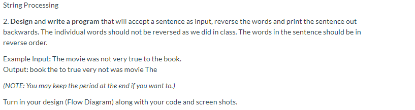 Solved String Processing 2 Design And Write A Program That Chegg