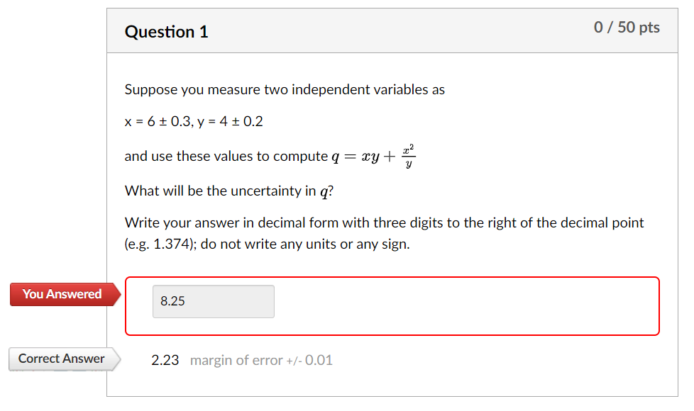 Solved Suppose you measure two independent variables as | Chegg.com