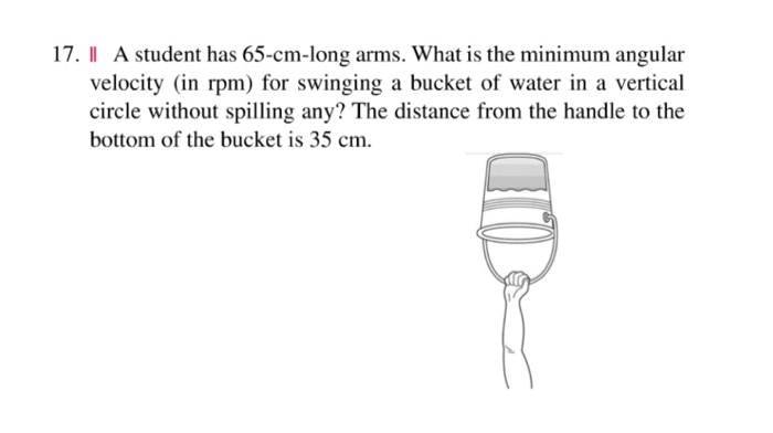 Solved 17. Il A student has 65-cm-long arms. What is the | Chegg.com