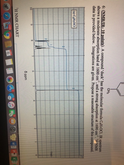Solved CH3 A compound 'duck has the molecular formula CeH | Chegg.com