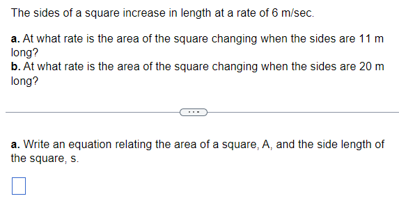 Solved The sides of a square increase in length at a rate of | Chegg.com