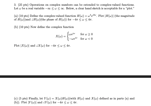 Solved 3. (25 pts) Operations on complex numbers can be | Chegg.com