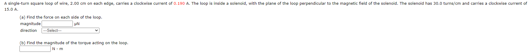 Solved A single-turn square loop of wire, 2.00 cm on each | Chegg.com