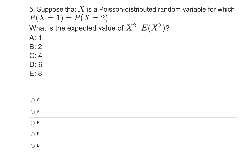Solved 5. Suppose that X is a Poisson-distributed random | Chegg.com