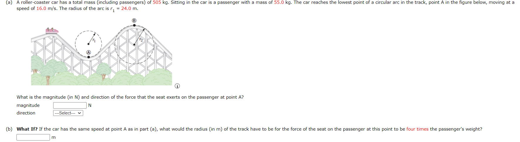 Solved speed of 16.0ms. ﻿The radius of the arc is | Chegg.com