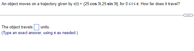 Solved An object moves on a trajectory given by | Chegg.com