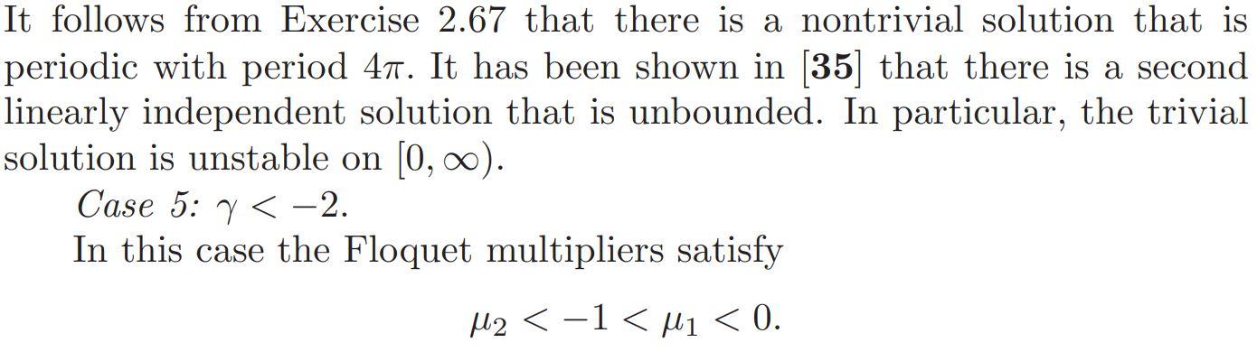 Example 2.76 (Mathieu's Equation) A special case of | Chegg.com