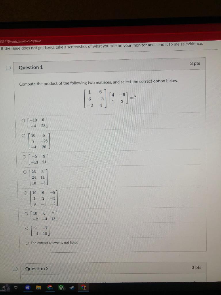 Solved Compute the product of the following two matrices, | Chegg.com