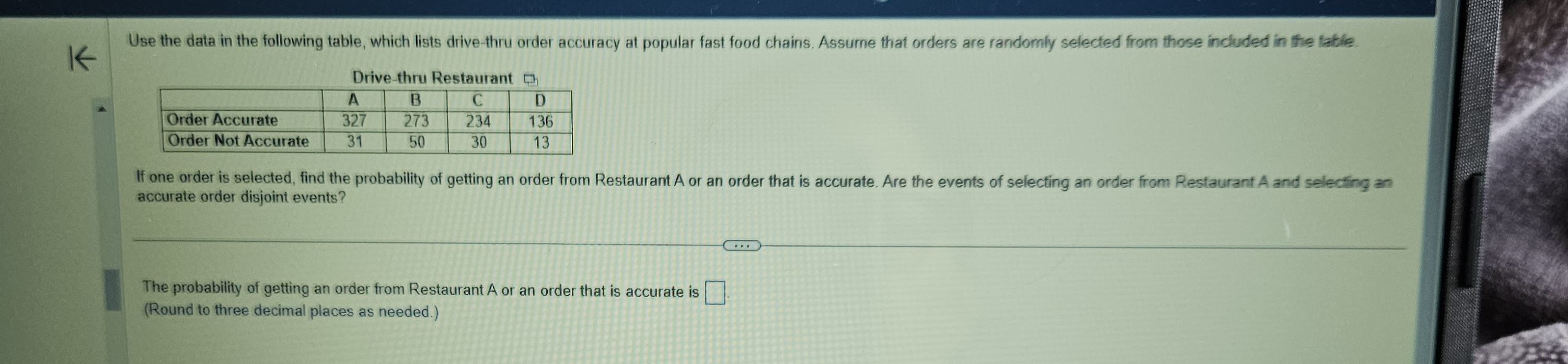 Solved Use the data in the following table, which lists | Chegg.com