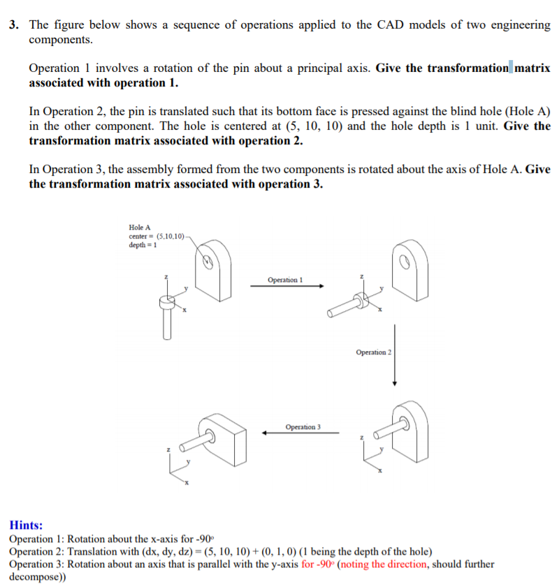 Solved 3. The figure below shows a sequence of operations | Chegg.com