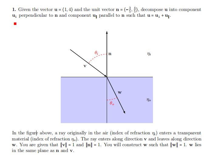 Solved 1. Given the vector u= 1,4 and the unit vector | Chegg.com